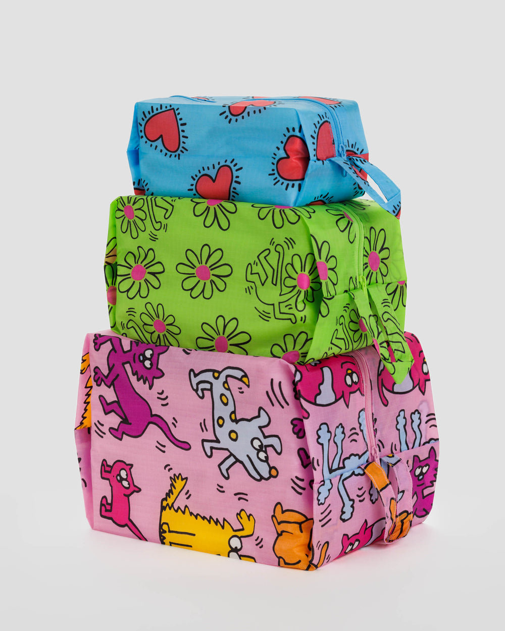 BAGGU Keith Haring 3D Zip Set