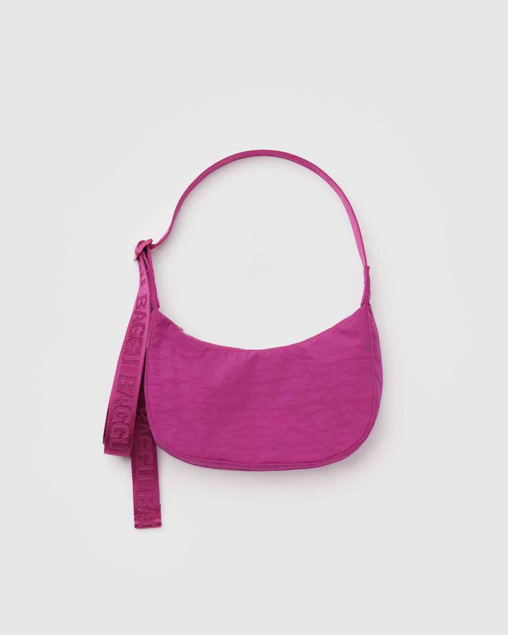Deep Fuchsia Small Nylon Crescent Bag